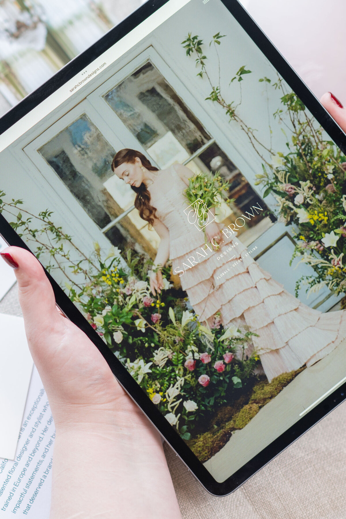 Floral Branding for Sarah C Brown Designs | California