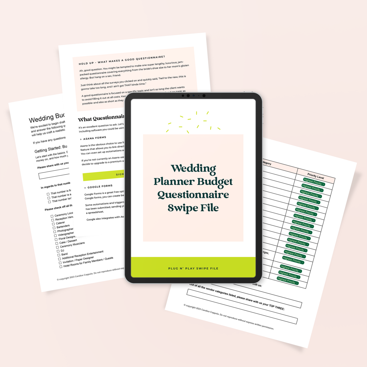 Wedding Planner Budget Questionnaire