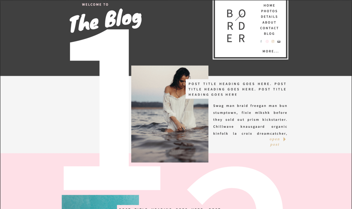 Border Showit Template | Shop Showit Website Templte by The Autumn ...