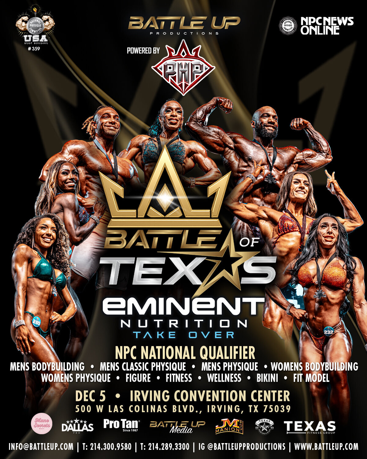 BATTLE UP PRODUCTIONS | BATTLE OF TEXAS BODYBUILDING SHOW