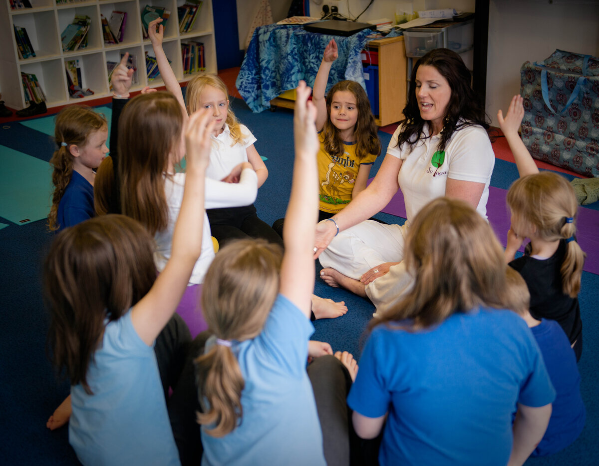 Jo Yoga provides Yoga in Schools from Nurseries to Colleges