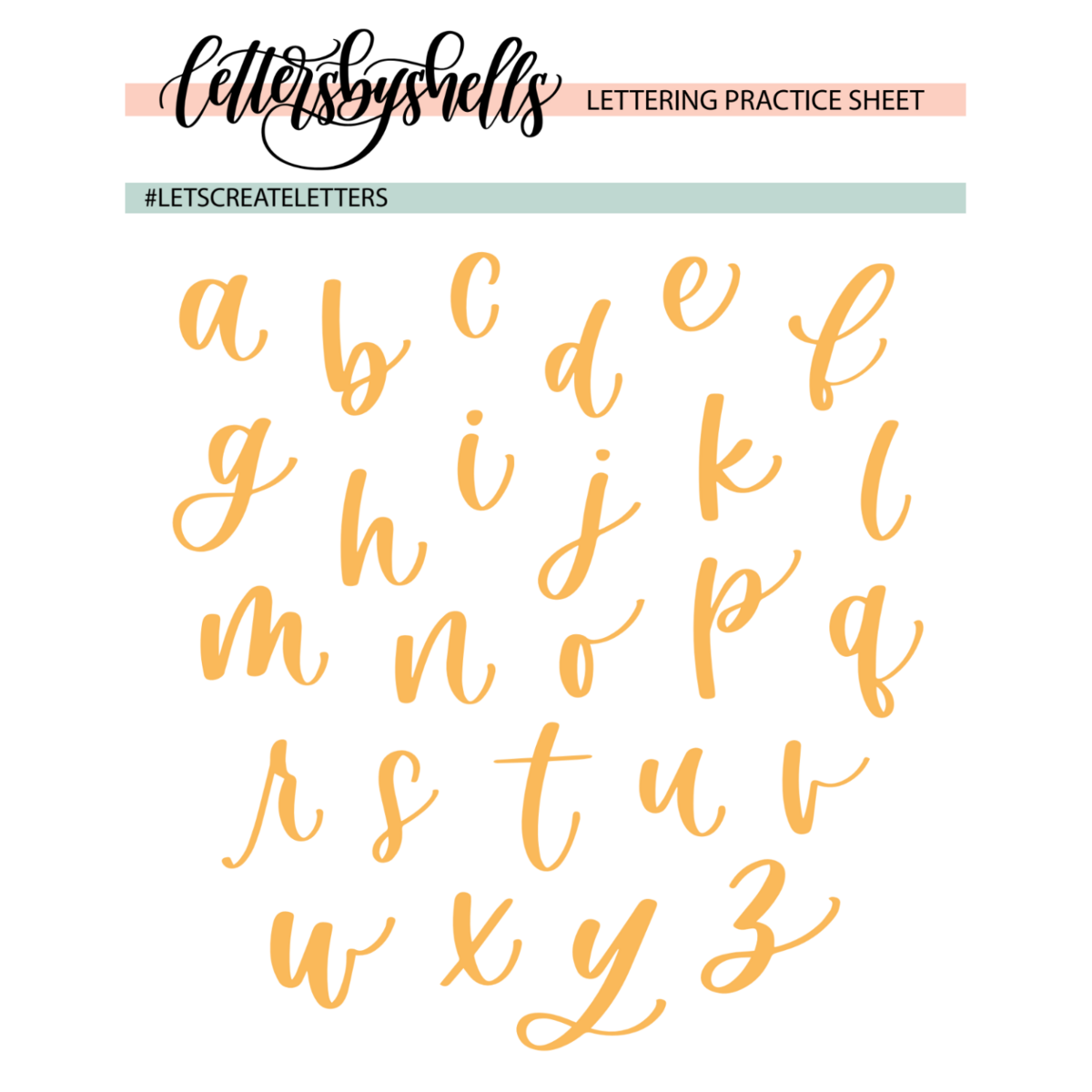 Learn lettering tutorial + Free Lettering Practice Sheets