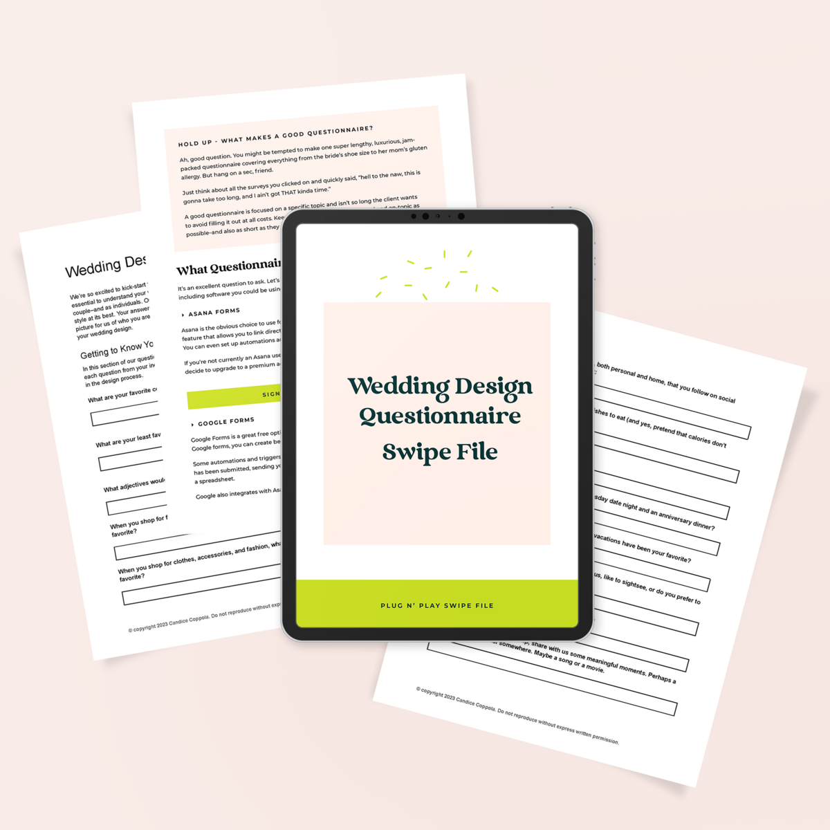 Wedding Planner Design Questionnaire
