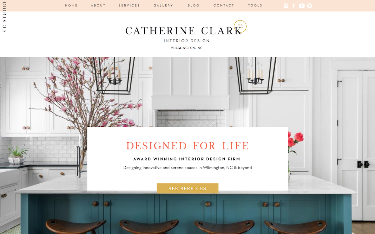 Catherine | Showit Template for Interior Designers | Interior Design ...