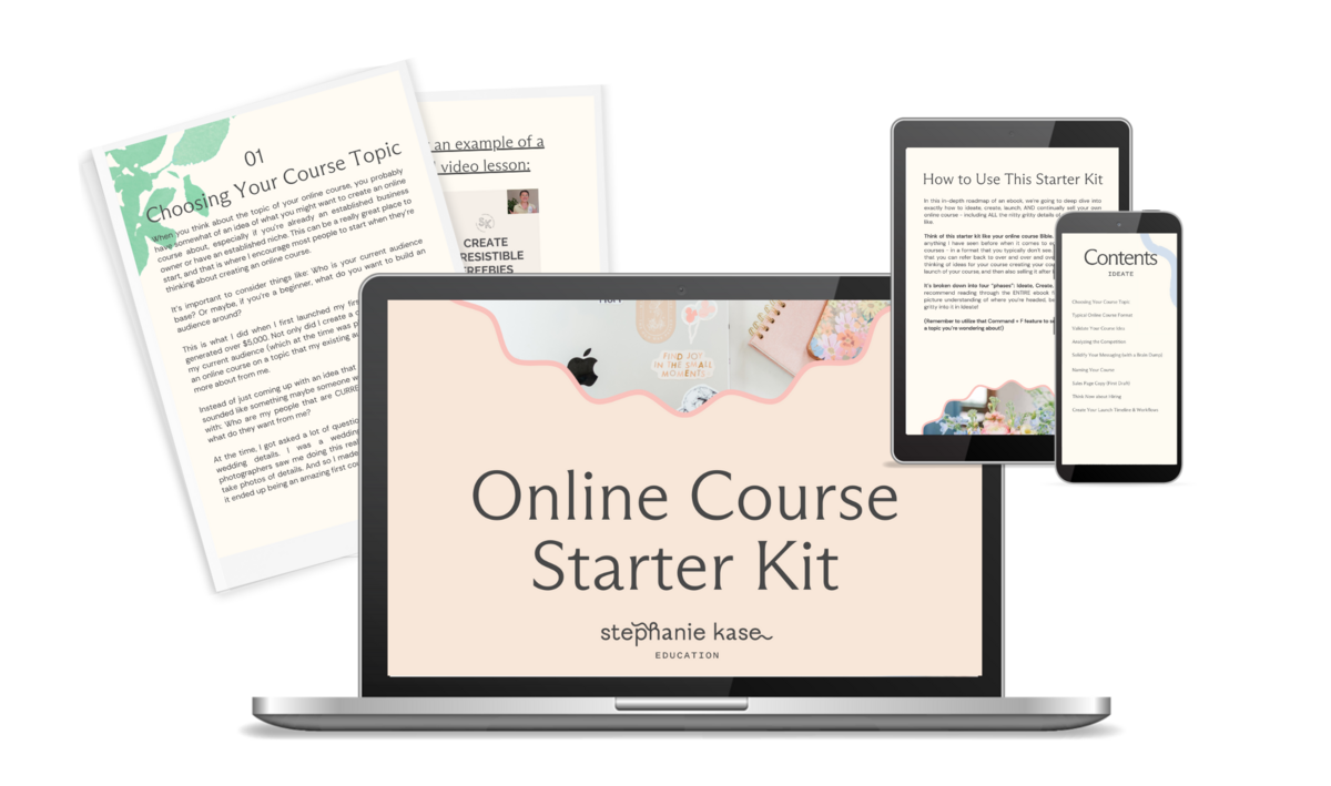 The Online Course Starter Kit by Stephanie Kase Education