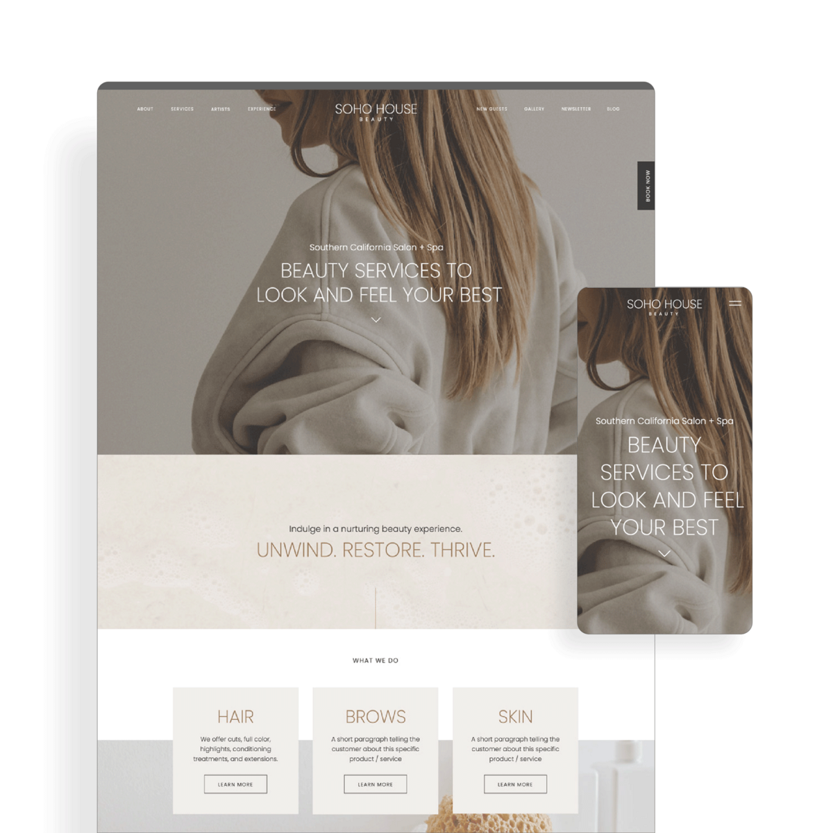 Soho House Showit Website Template | Hey Hello Studio