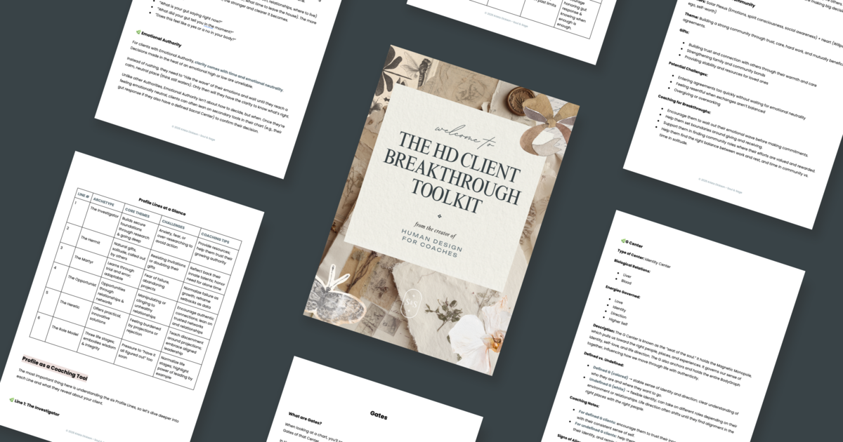 The HD Client Breakthrough Toolkit | Soul & Sage