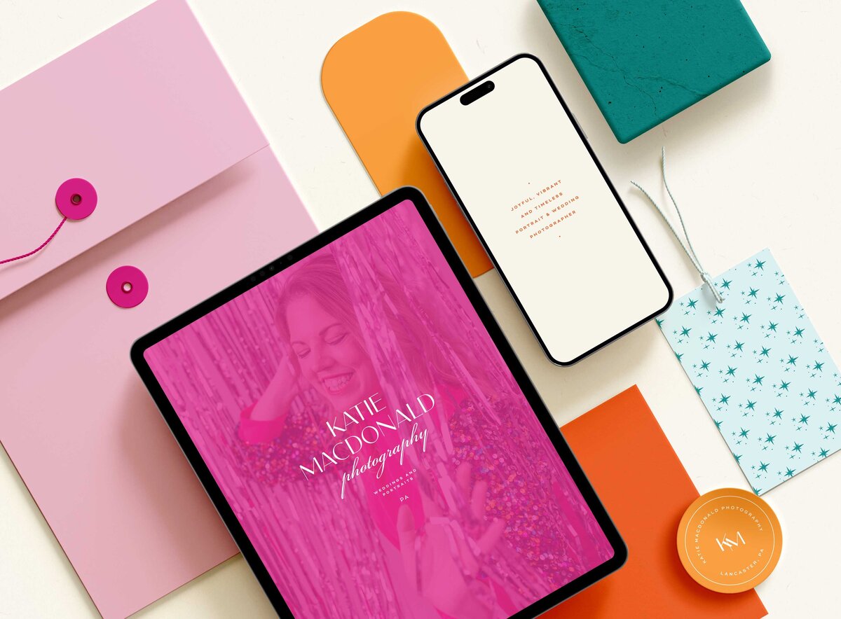 Photographer Bright Pink Logo & Showit Website | Katie MacDonald ...