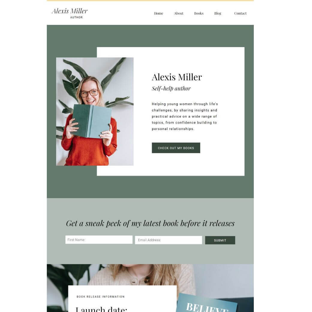 Alexis Miller Showit Website Template - The Creative Impact