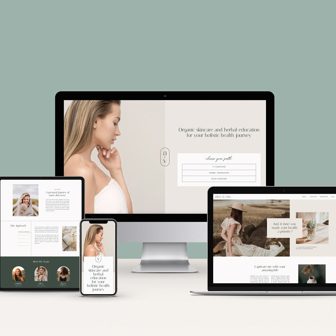 Showit Website Template for Health and Wellness Coach
