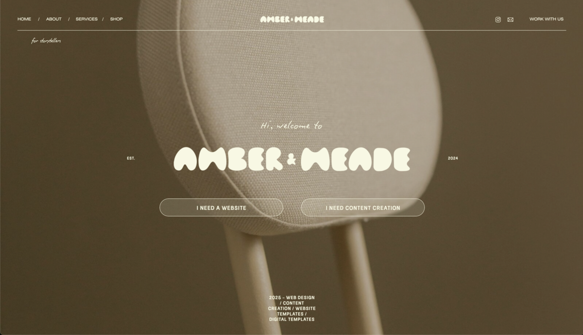 Website Design and Content Creation | Amber & Meade