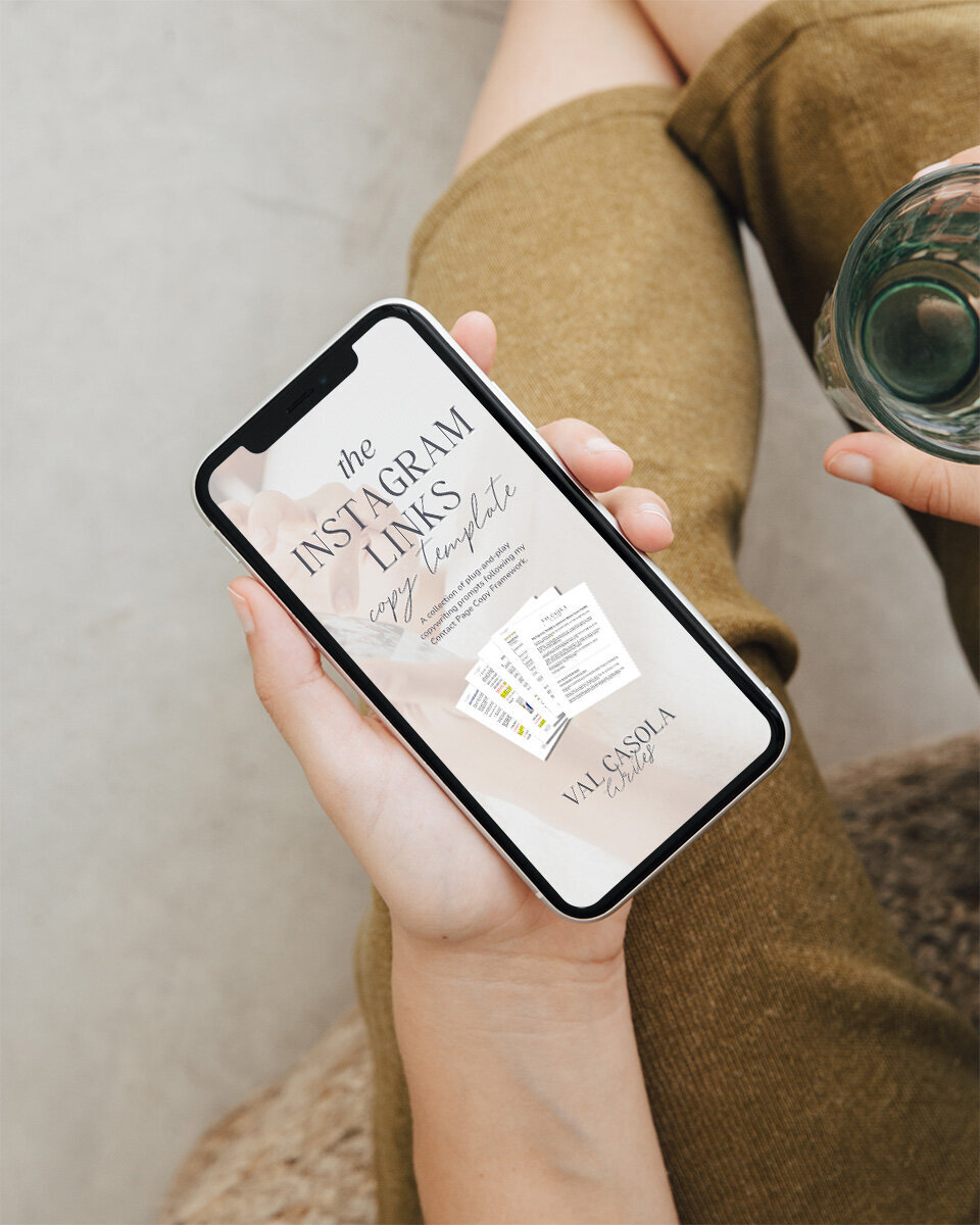 Instagram Links Copy Template | Val Casola Writes