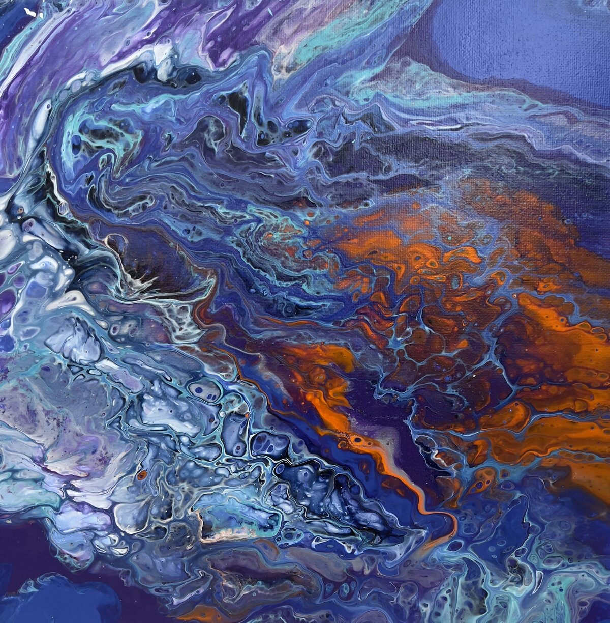 Painting by Diane Rakocy - Listening