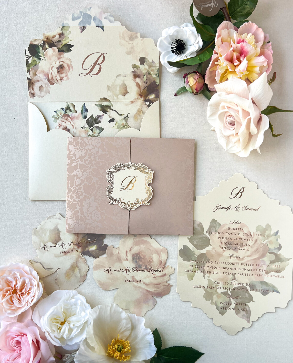 Elegant unique wedding invitations in New York and Boca Raton, Florida