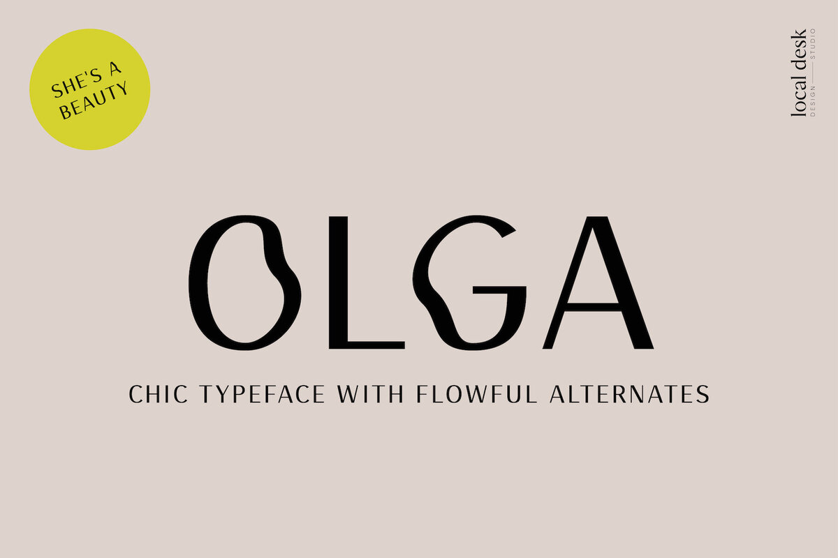 Olga Sans – Chic, Unique, Modern Sans Serif by Local Desk