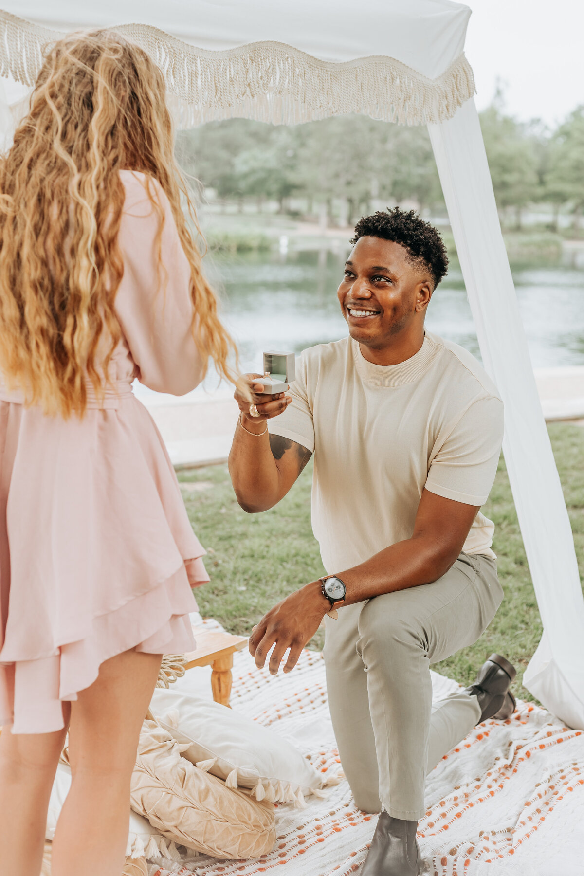 Picnic Proposal in Austin Texas with XOXO Picnics