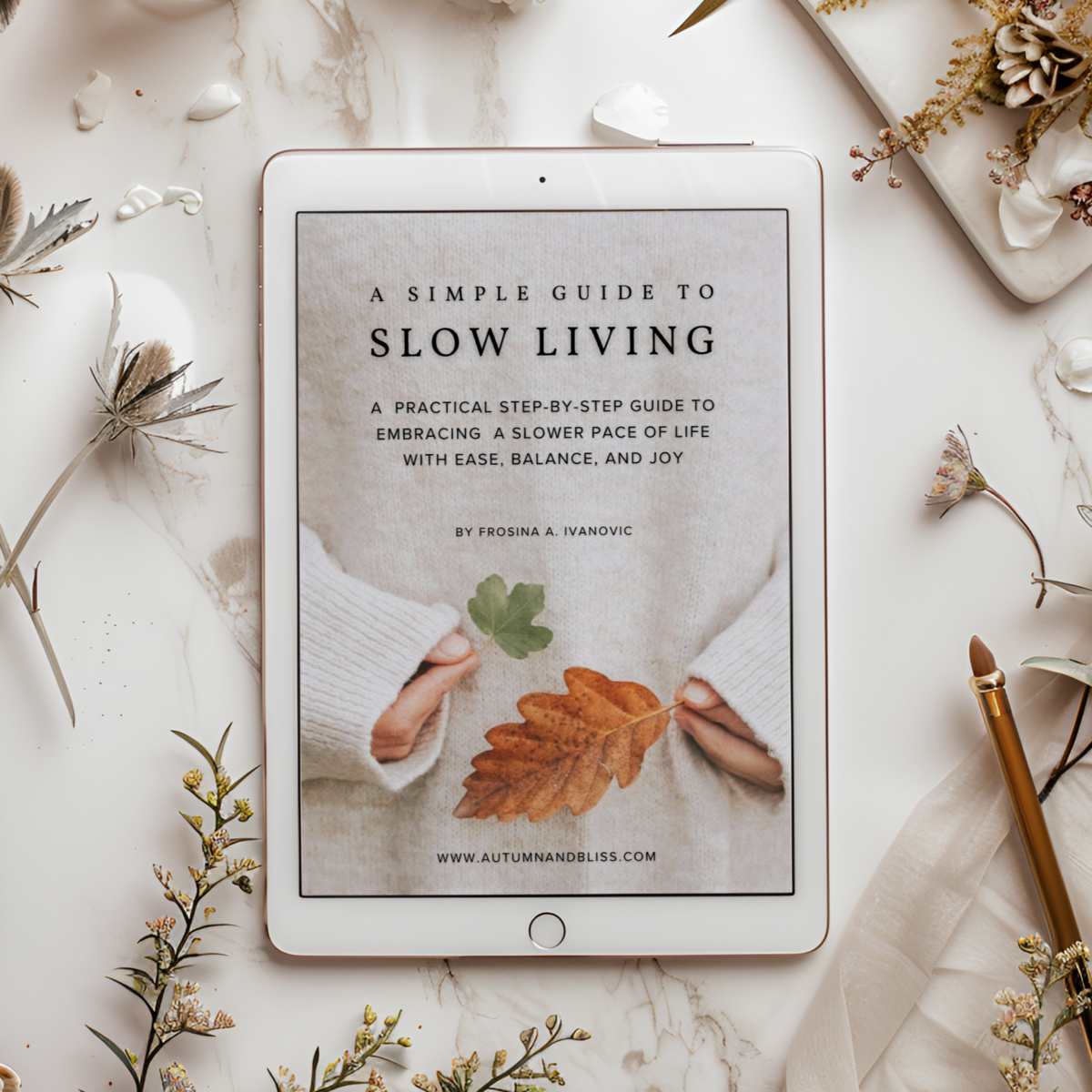 A Beginner's Guide To Slow Living Book To Find Balance & Joy