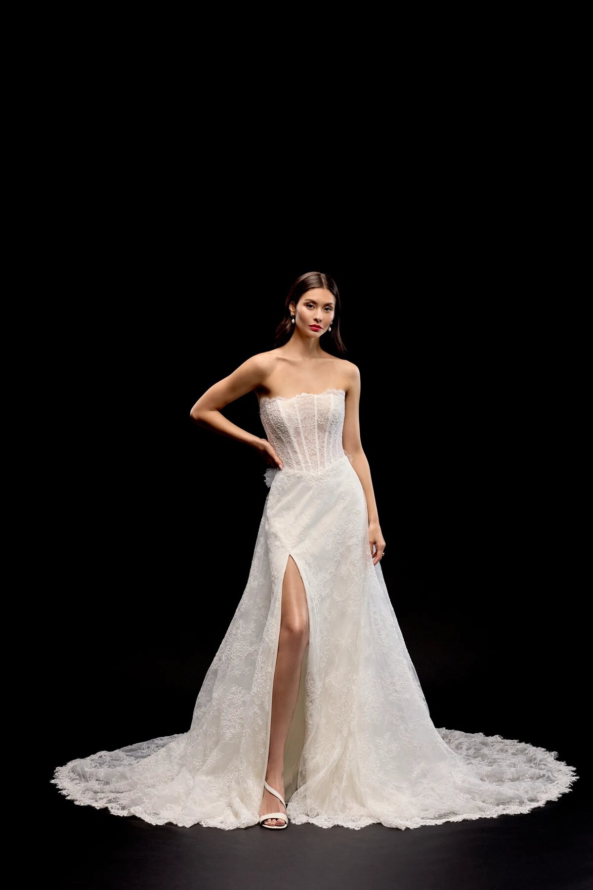 Justin Alexander Signature Gowns | White Lace & Butterflies