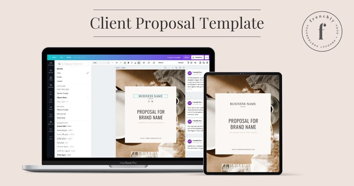 Client Proposal Template by Frenchly Photography