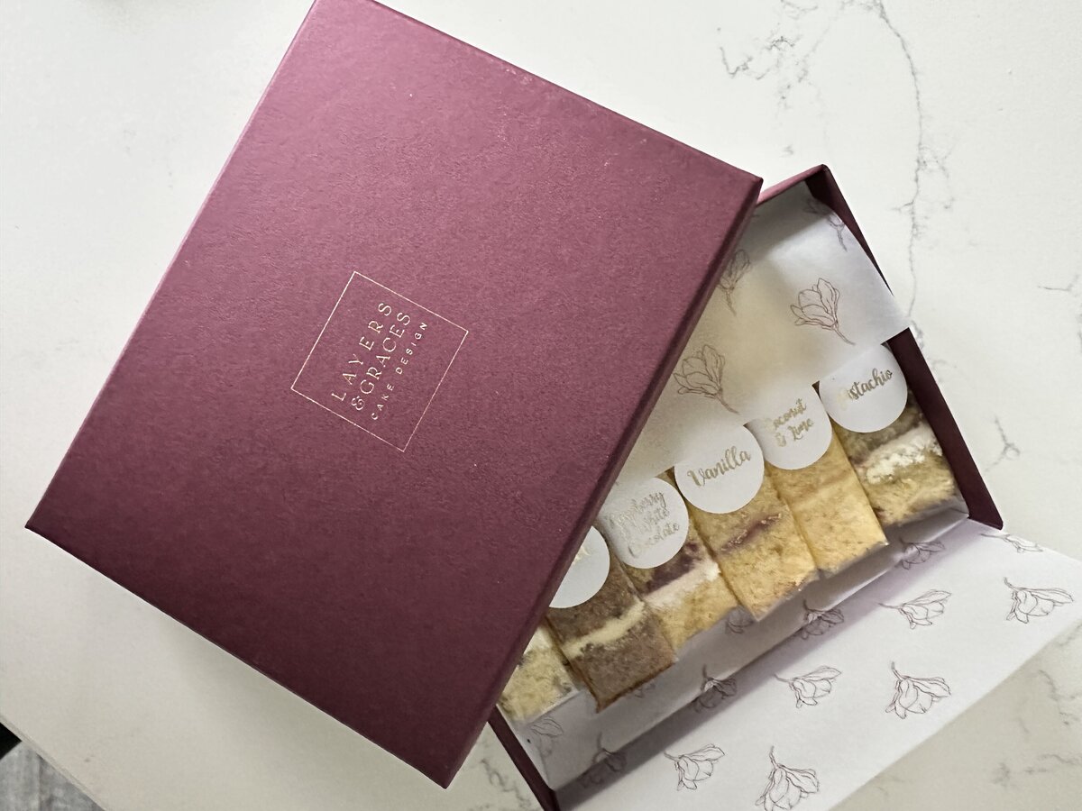 Luxury Wedding Cake Taster Sample Boxes | Delivery