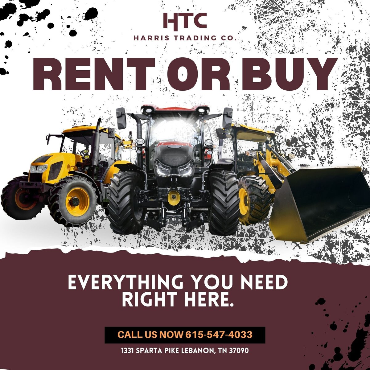 Equipment Rentals in Lebanon, TN | Harris Trading Company
