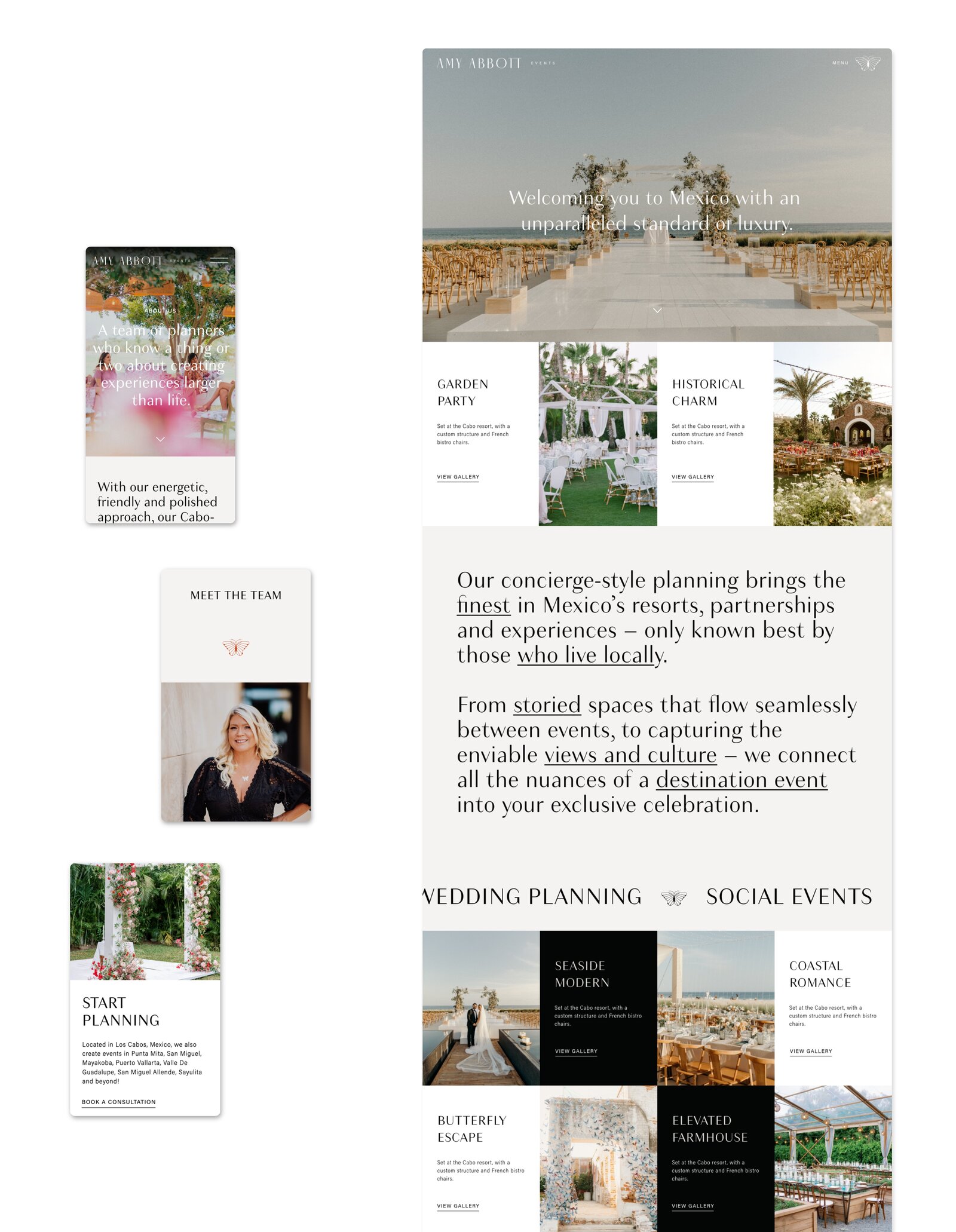 Amy Abbott Events | Branding & Website Design