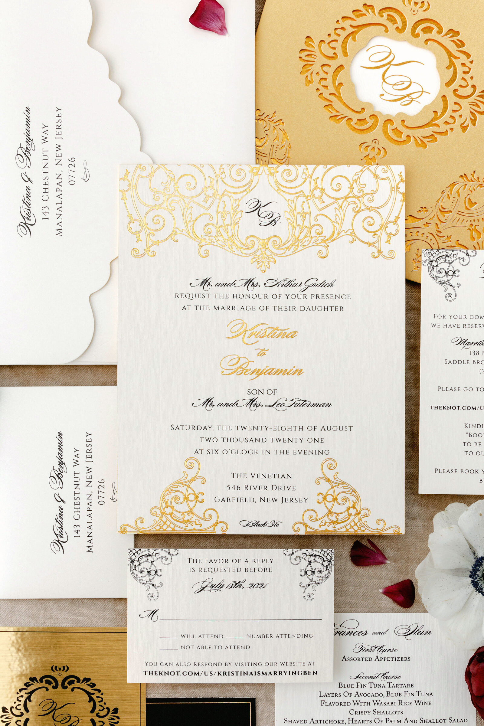 Elegant unique wedding invitations in Brooklyn New York and Boca Raton ...