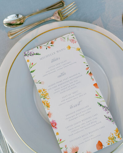 What size is a wedding menu photos - Weddingsavor.com