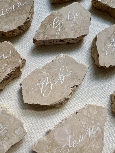 Connecticut Wedding Place Card Calligraphy