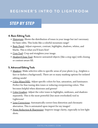 Keys to Lightroom by Katelyn James