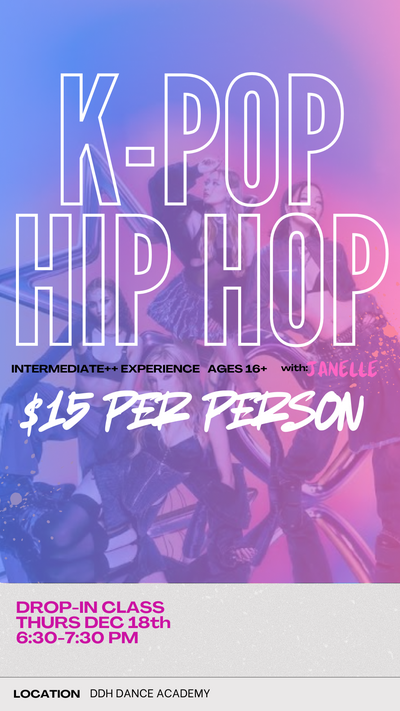 Wausau DDH Drop-In Dance Classes | Hip Hop, Ballroom, K-Pop