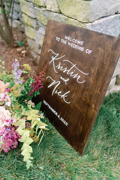 Connecticut Wedding Welcome Signs