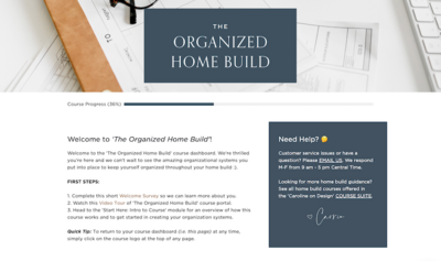 Get Organized for Your Home Build with Caroline On Design