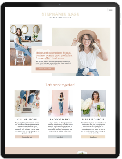 Reese Showit Template | Elizabeth McCravy