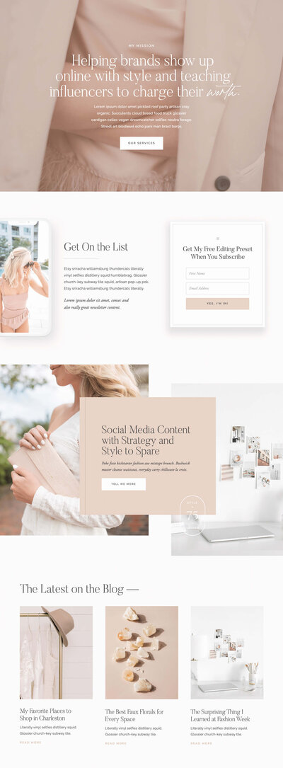Tonic Site Shop Showit Website Templates For Creatives