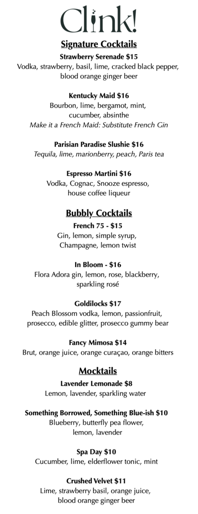 Seasonal Menu