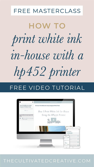 How I print white ink in house using the HP452 printer