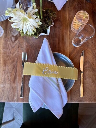 Connecticut Wedding Place Card Calligraphy
