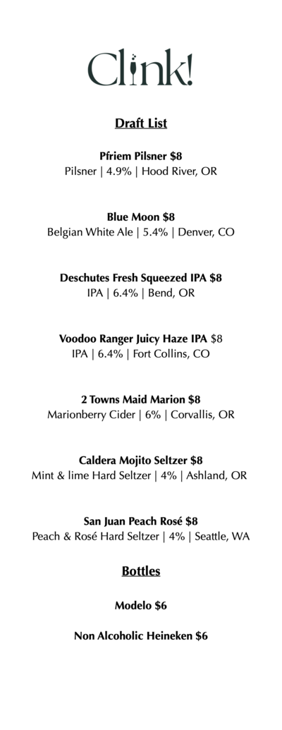 Seasonal Menu