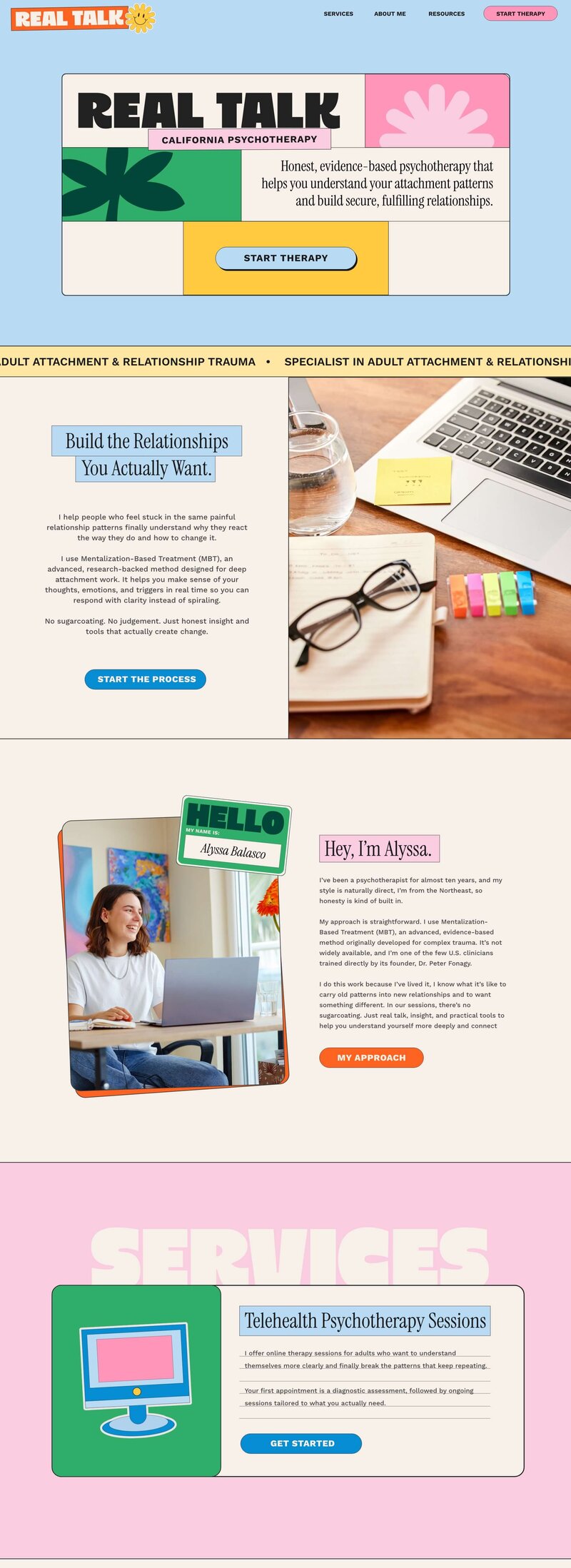 Real Talk Psychotherapy | Brand & Website Case Study