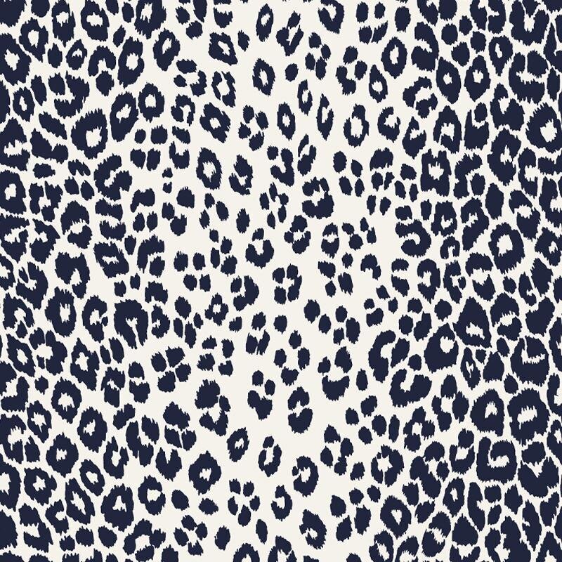 Navy Leopard Wallpaper