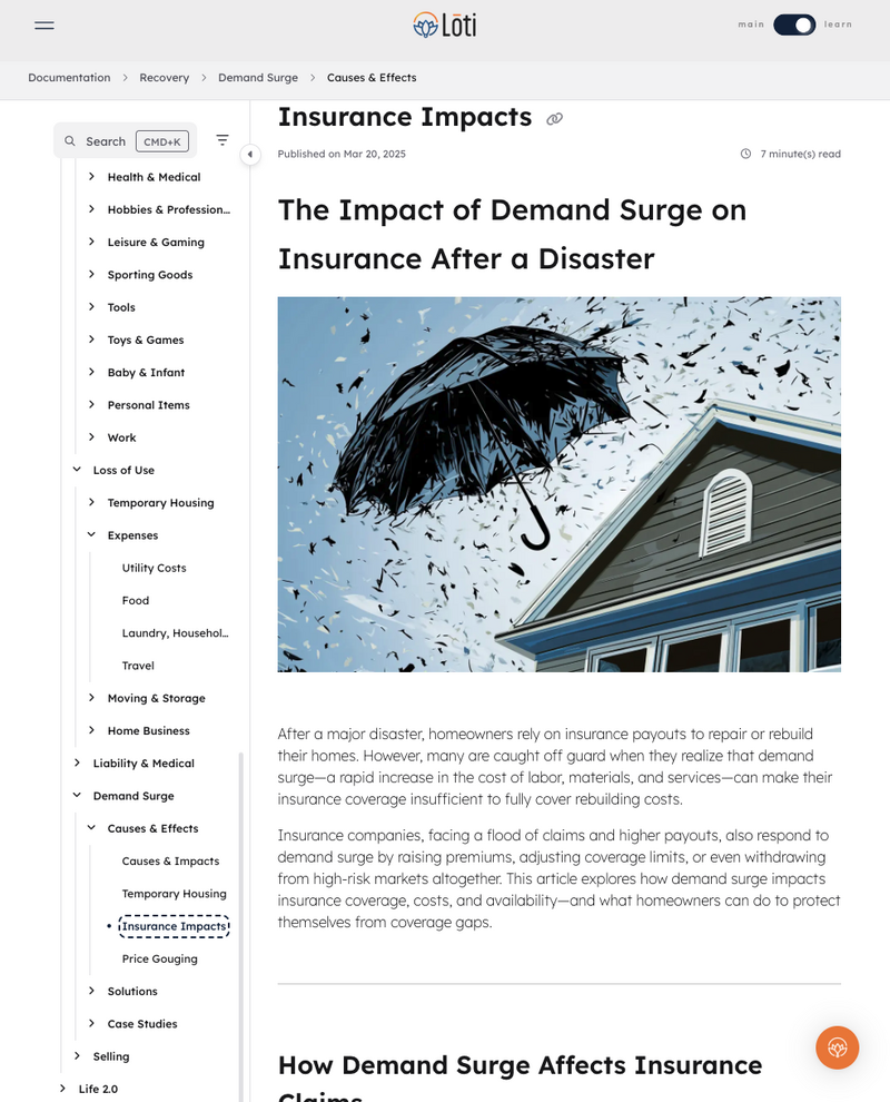 Learning Hub | Free Insurance & Recovery Resources | Loti
