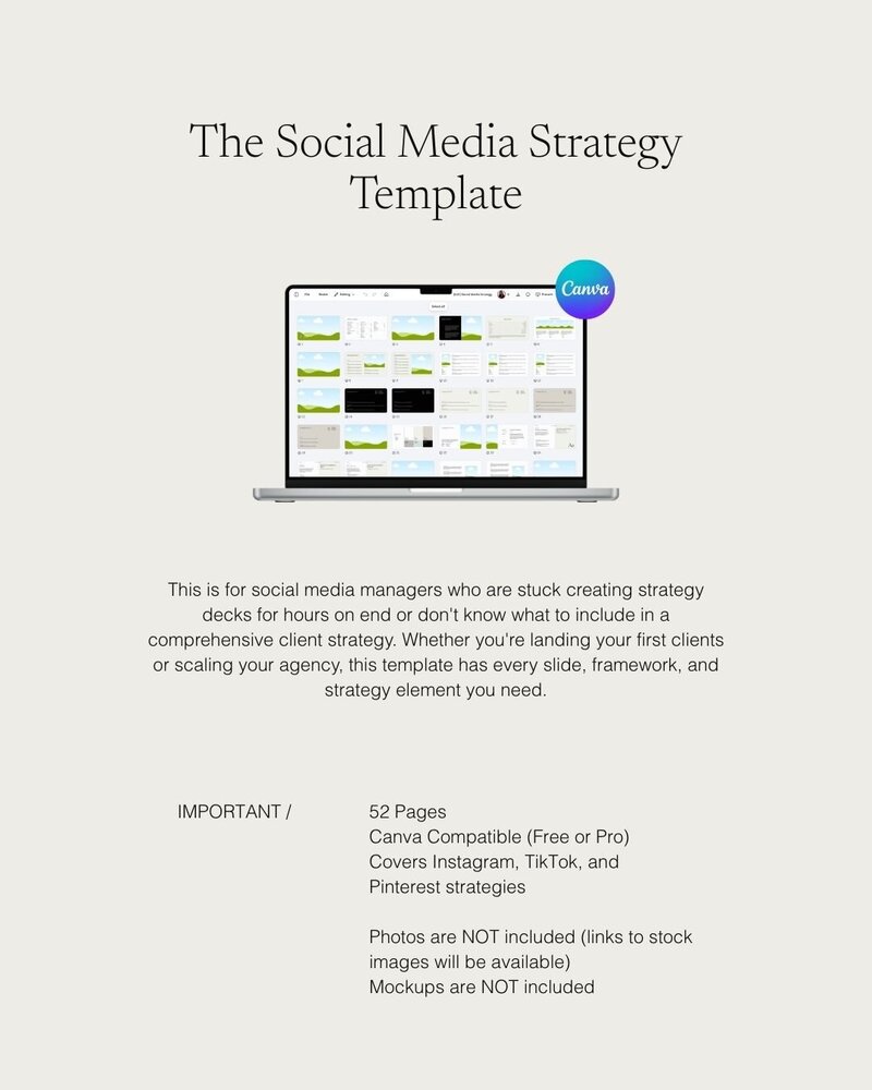 Social Media Strategy Template Unfold