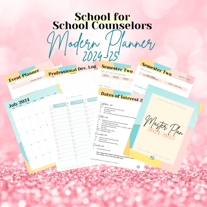 2024-2025 Modern School Counselor Planner
