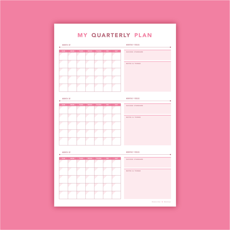 Quarterly Planner Template