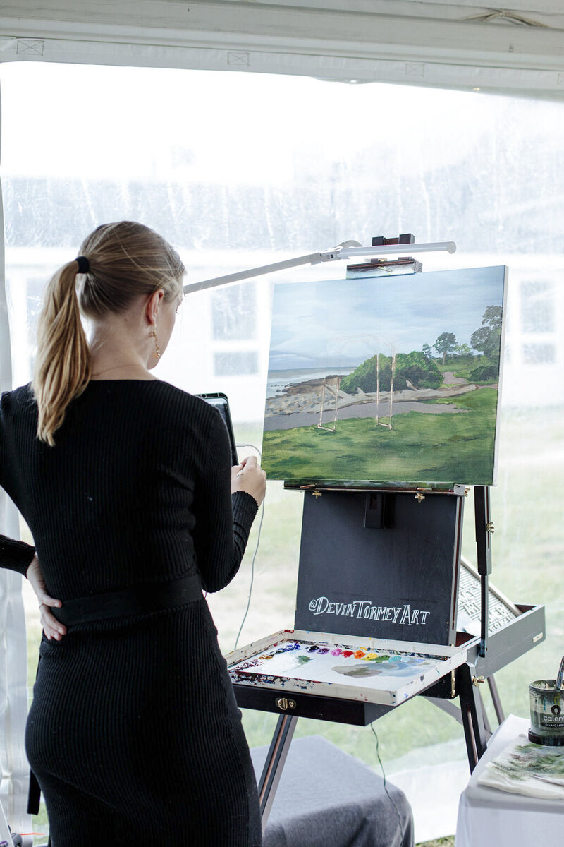 Boston Live Wedding Painter | Devin Tormey Art
