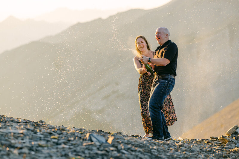 Jayline & Seamus | Sunset Engagement Rocky Mountain Shoot