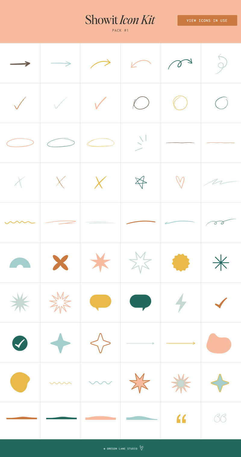 Showit Icon Kit | Showit Template for Creatives