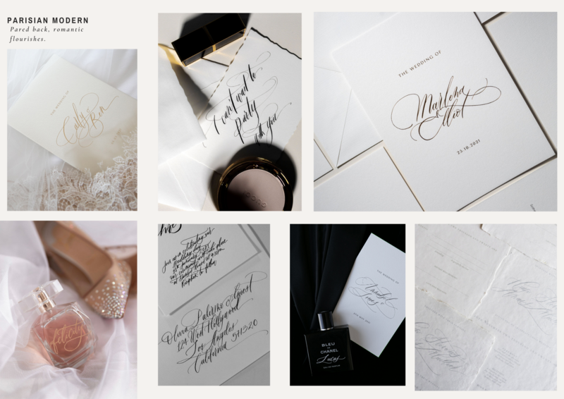Wedding invitation calligraphy - digital designs for stationery