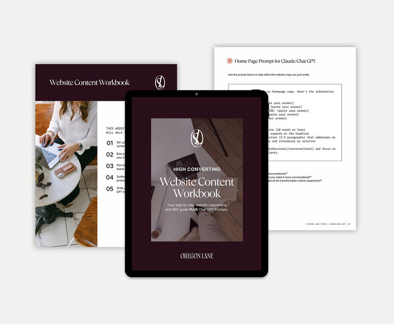 Website Content Workbook - oregonlane.com | Website Copywriting + AI ...